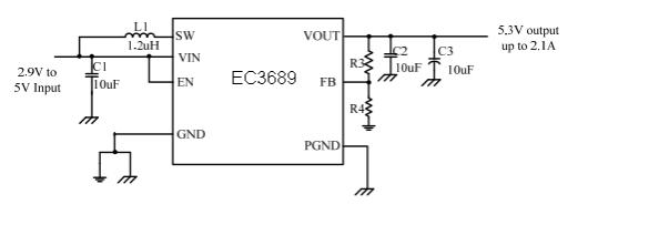 EC3689-800KHz Syn. Converter with 5.5A Switches – E-CMOS
